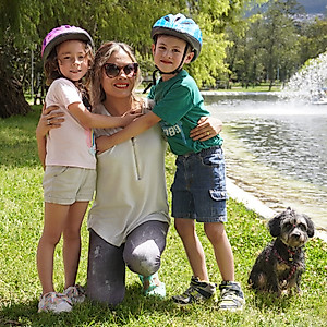 LX LERMX Kids Bicycle Helmet Ages 5-14 Adjustable from Toddler to Youth Size, Durable Helmet with Fun Designs for Boys and Girls