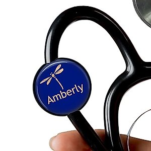 Dragonfly Stethoscope Name Tag Personalized Adjustable Tube ID Label - You Fully Customize - Hospital Nurse Accessories for Work, Doctor Graduation Gift