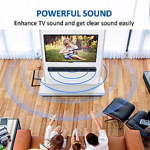 WITSHOCK Sound Bar Soundbar TV Speaker: Surround System Home Theater with Built-in Subwoofer Wireless Wired Bluetooth 5.0 Optical AUX HDMI-ARC RCA USB Connectivity for Television - Mountable