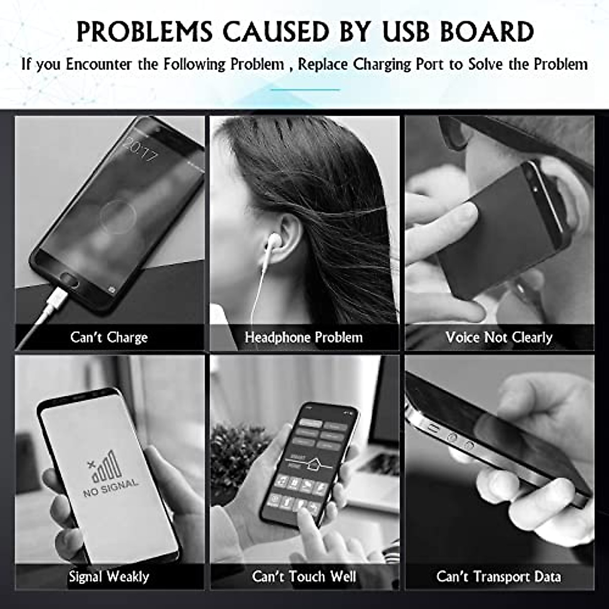 USB Charging Port for Samsung Galaxy A52 5G Dock Connector Charger Board Flex Cable Assembly Replacement for A526B A5260 A526U A526W with Kit