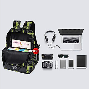 Asge boys backpack for kids camo bookbag for middle school bags travel back pack (Green)