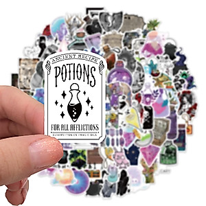 MKZ 200PCS Boho Witchy Apothecary Stickers Witch Sticker Tarot Goth Waterproof Toy Decals for Kid Girl Gift,(FE081FE082GT146GT147)