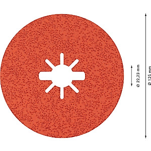 Bosch Professional 25x Expert R782 Prisma Ceramic X-LOCK Fibre Discs (Ø 125 mm, Grit 36, Accessories X-LOCK Angle Grinder)