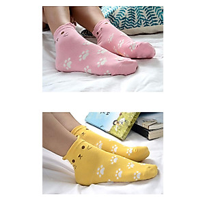 DOBIKULU Womens Grils Cute Animal Cat Socks, Cat Lover Gifts for Women, Female Presents for Mom Lady, Funny Cotton Casual Crew Novelty Socks, Fun Lovely Print Pattern Socks