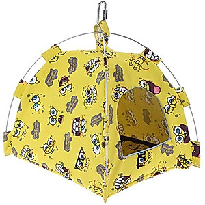 Bird Nest House Hammock Bed Hut Parrot Hamster Hanging Tent Winter Warm Habitat Cave for Parakeet Cockatiel Conure Lovebird Finch Canary African Grey Budgie Chinchilla Guinea Pig Rat (L)