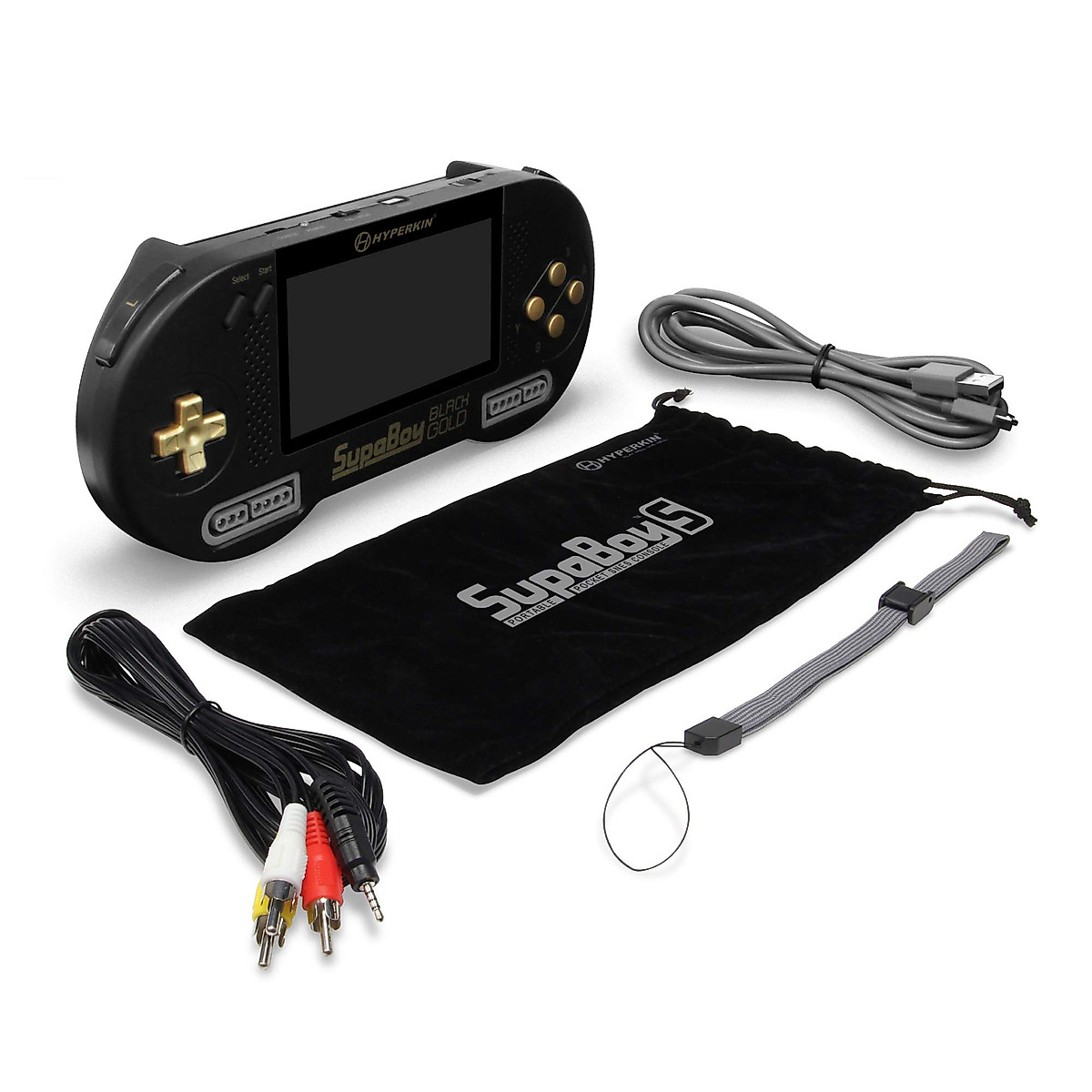 Hyperkin SupaBoy Blackgold Portable Pocket Console for Super NES/Super Famicom - Super NES