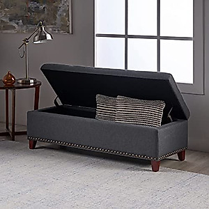 Christopher Knight Home Obert Ottoman, Dark Gray