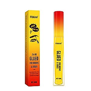 Brow & Edge Styling Gel, 2 in 1 Wand Gel for Styling Brows, No White Residue, Clear Brow Gel Non-Greasy, 16 ml (1 Pack)