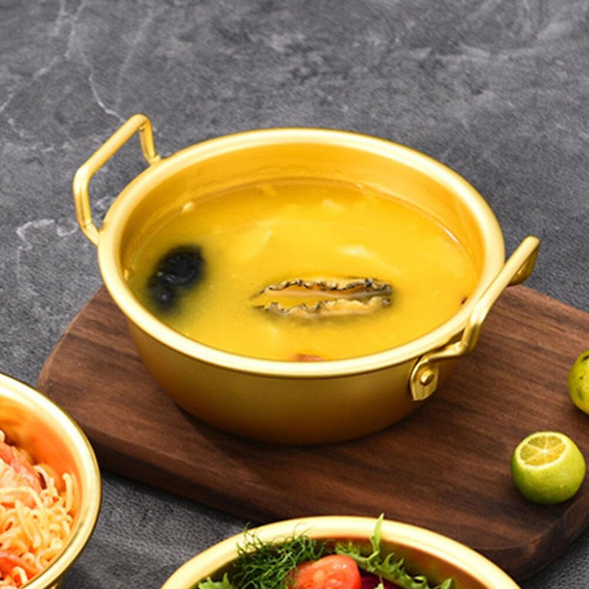 GANAZONO Korean Aluminum Alloy Rice Wine Bowl Noodles Storage Container Home Metal Bowl Rice Bowls Stainless Mixing Bowl Aluminum Fruit Bowl Aluminum Mixing Bowl Metal Kitchen Gadget