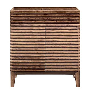 Modway Render 30" Bathroom Vanity in Walnut - Sink Basin Not Included