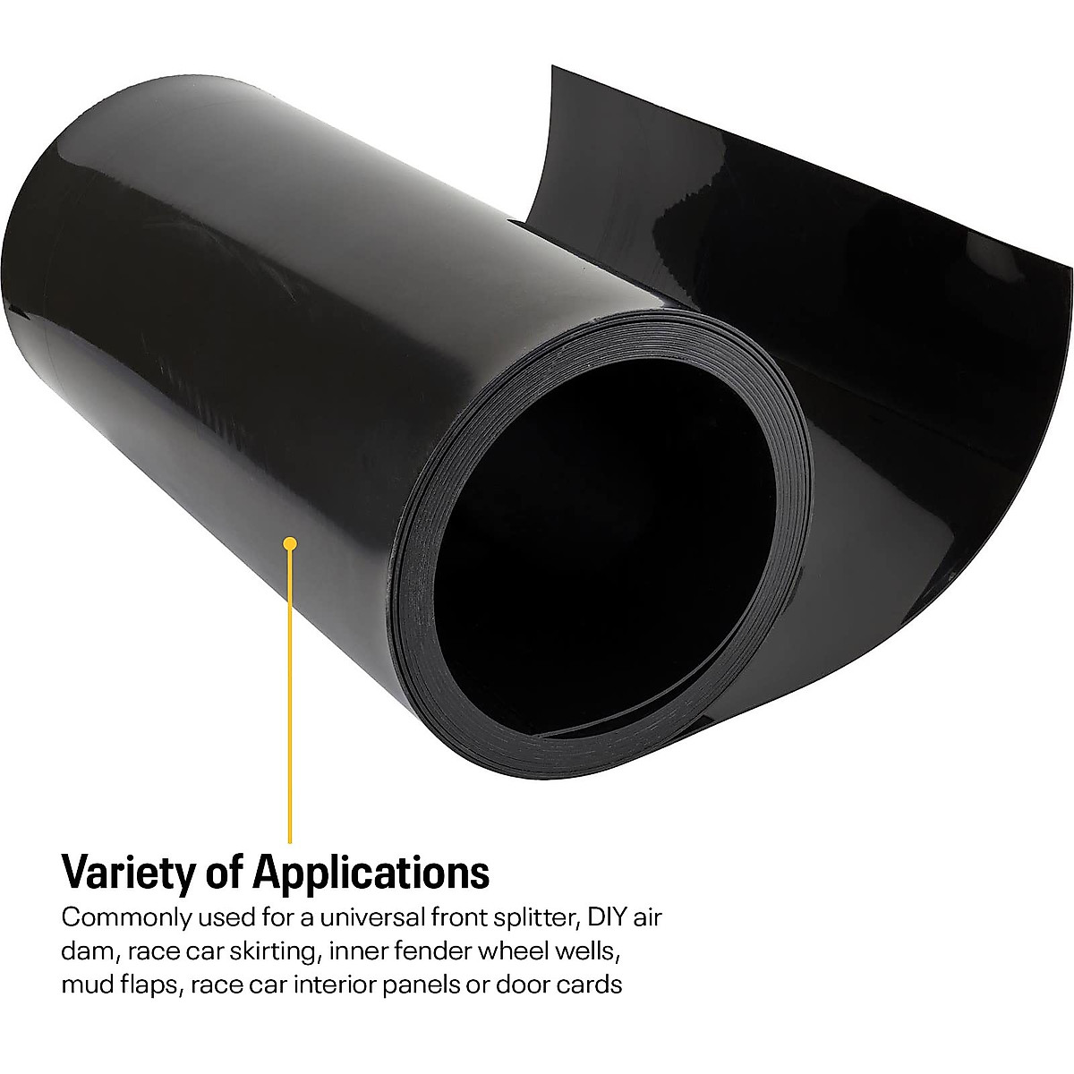 25 ft Roll Airdam/Body Extension Plastic, White 1/8 Thick