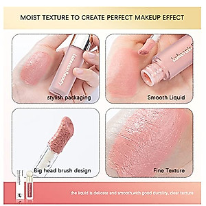 GL-Turelifes Soft Cream Blush Makeup, Liquid Blush for Cheeks, Natural-Looking Long Lasting, Smudge Proof, Velvet Mousse,Dewy Finish, Easy to Blend Blusher (#1)