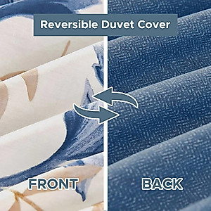 Essina Duvet Cover Set – 3 Pcs Queen Duvet Cover Set – Queen Duvet Cover and 2 Pillow Shams – 620 Thread Count – Soft Cotton Duvet Cover Queen Size – Luxurious Cotton Comforter Cover – Watercolor