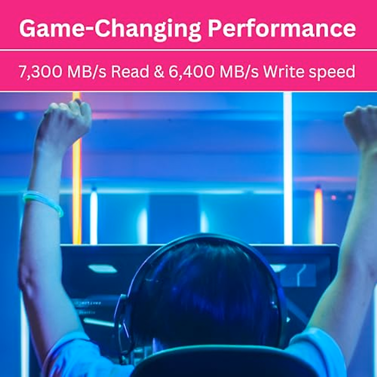 KIOXIA EXCERIA PRO NVMe SSD, M.2 2280 Form Factor, 2TB, 7300MB/s, 800,000 IOPS, PCI Express 4.0 Technology