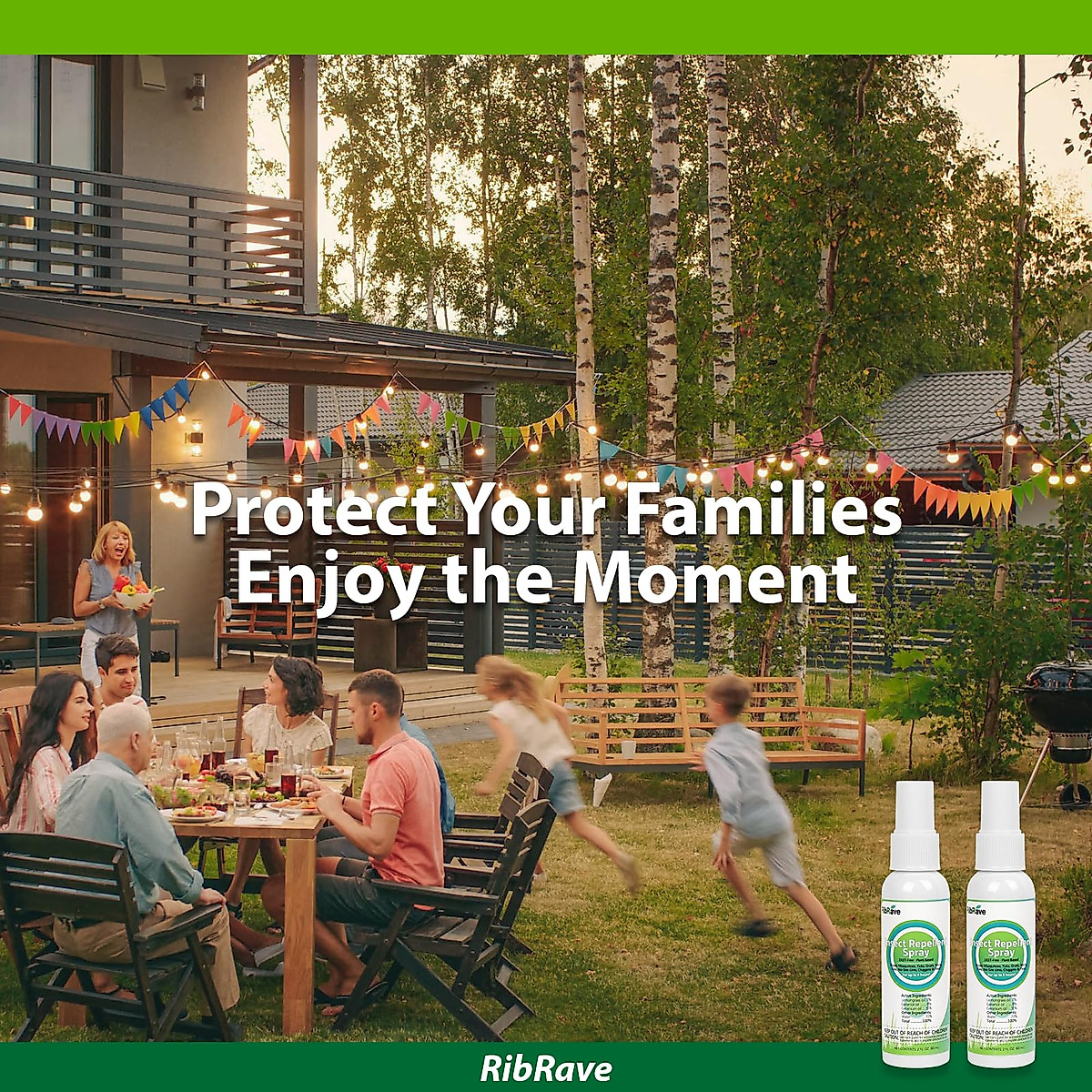 Mosquito Repellent Spray for Body, Insect Repellent Spray Natural Bug Repellent for Skin DEET-Free Travel Size 2 Fl Oz (2 Pack)