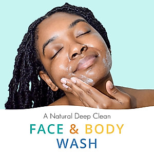 Almond Clear Face & Body Wash [6.7 Fl Oz] Skin Care for Acne and Folliculitis-Prone Skin - Gentle Everyday Exfoliating Cleanser with Mandelic Acid and Botanicals