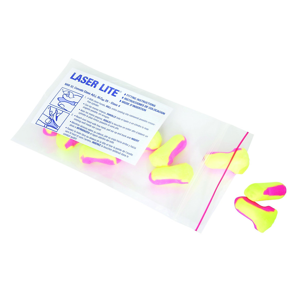 Howard Leight by Honeywell Laser Lite High Visibility Disposable Foam Earplugs, 5-Pair Vending Pack (LL-5)