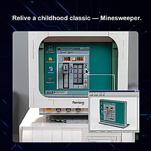 BRICKKK Computer Building Set for Adults: Construction Building Kit for Adults, Collectible Retro Computer Display Model Building Blocks, Creative Hobbies Unique Gift Idea