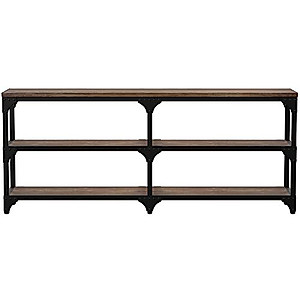 ACME Gorden Console Table - 72680 - Weathered Oak & Antique Silver