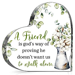 Christian Gifts for Friends Women Religious Gifts Birthday Friendship Gifts for Friend Inspirational Friend Gifts for Women Friend Glass Crystal Table Centerpieces Decor (Kapok Style)