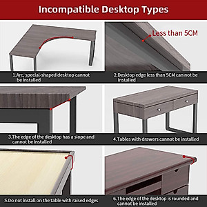 OUGIC Ergonomics Desk Extender Tray, 29.5"x9.5" Punch-Free Clamp on, Foldable Keyboard Drawer Tray, Table Mount Arm Wrist Rest Shelf, Computer Elbow Arm Support