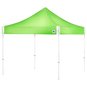 E-Z UP Hi-Viz Utility Shelter Canopy, 10' x 10', Commercial Grade Bright Green Top