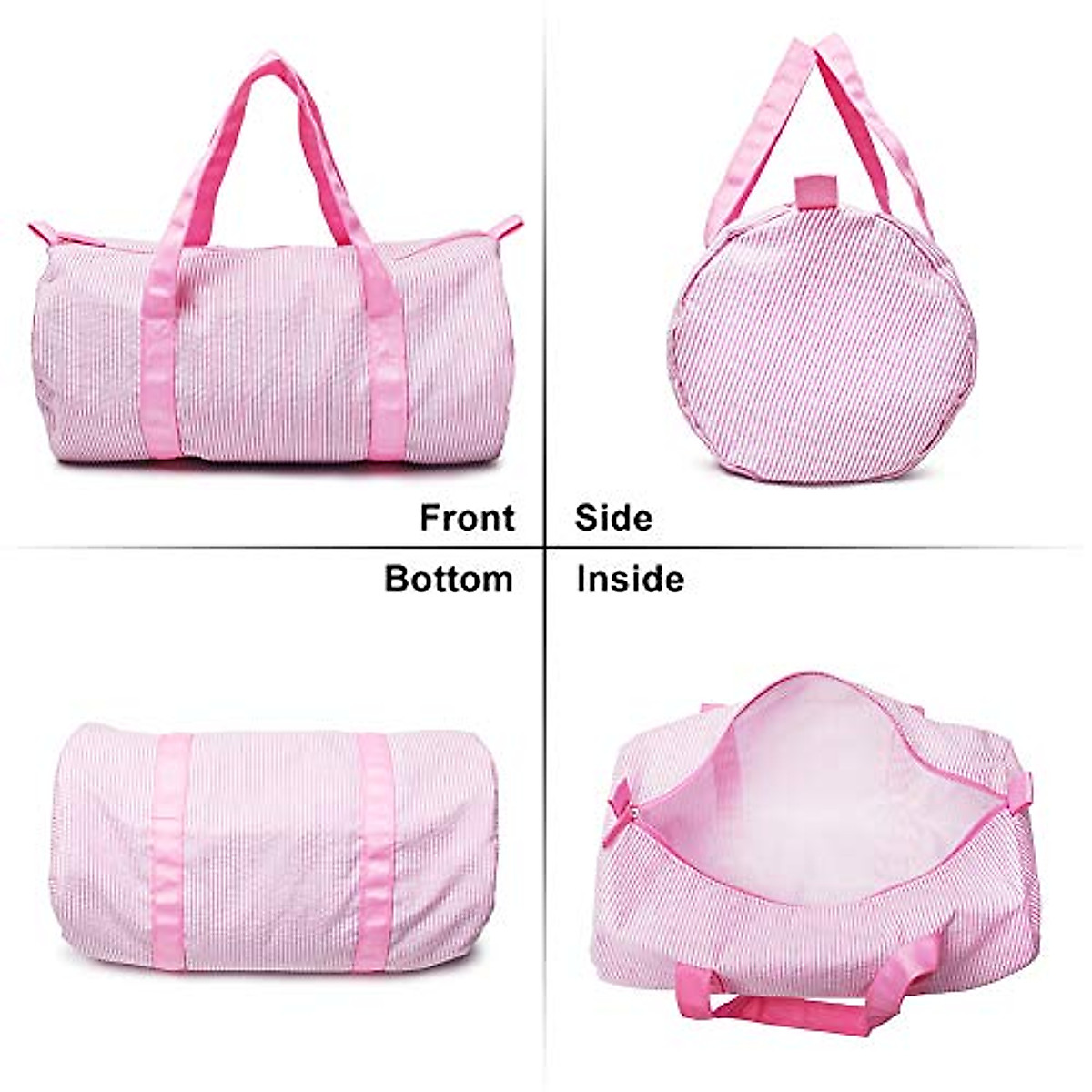 Kids Travel Overnight Bag Seersucker Carry On Lightweight and Seersucker Cosmetic Bag Travel Pouch