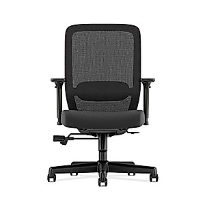 HON Exposure Mesh Task Computer Chair with 2-Way Adjustable Arms for Office Desk, Black (HVL721), Back
