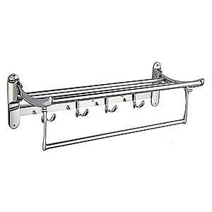 TOWEL BAR RACK Towel Rack Bathroom Stainless Steel Bath Towel Rod with Hook,Wall Mounted Swing Towel Bar - Bathroom Kitchen Swivel Towel Rack Hanger Holder Organizer,Folding Space Saver Towel Rail Tow