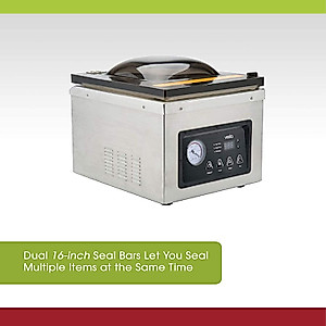 Chamber Vacuum Sealer by Vesta Precision - Chamber Vac C20v | High-Speed 1100-Watt Oil Pump | Extends Food Freshness | Sloped Chamber Design | Perfect for Commercial Kitchens