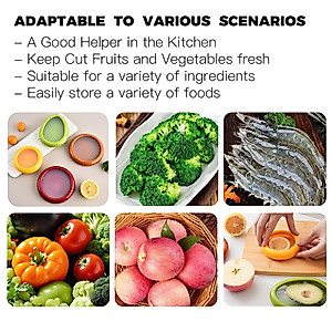 SpaLoo 4pcs Onion Storage Avocado Saver, Avocado Saver and Tomato Holder, Fruit and Vegetable Storage Containers Reusable