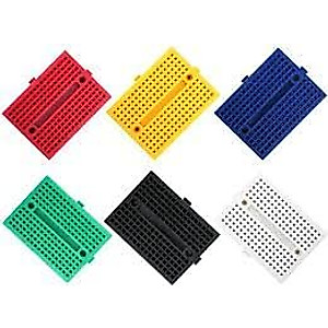 Eiechip Mini Breadboard kit 170 Points Mini Small solderless breadboard for Proto Shield (6 Colors 6Pcs)
