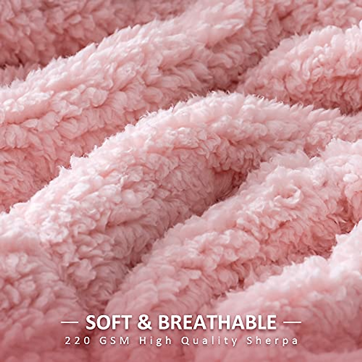 Pawque Luxury Faux Fur Throw Blanket Super Soft Oversized Throw Blankets, 90x90 inches, Decorative Blankets for Sofa Couch Bed Chair Photo Props, Breathable & Washable, Bright Pink