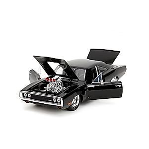 Fast & Furious 1:24 Dom's Dodge Charger Die-cast Car & 2.75" Dominic Toretto Figure, Toys for Kids and Adults