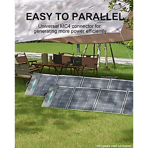 200W Portable Solar Panel,Ultre-Light 9.9lbs,20V Foldable Solar Charger kit with MC4 Output,23% Efficiency for 98% Power Stations Outdoor Camping Hiking Van RV Trip