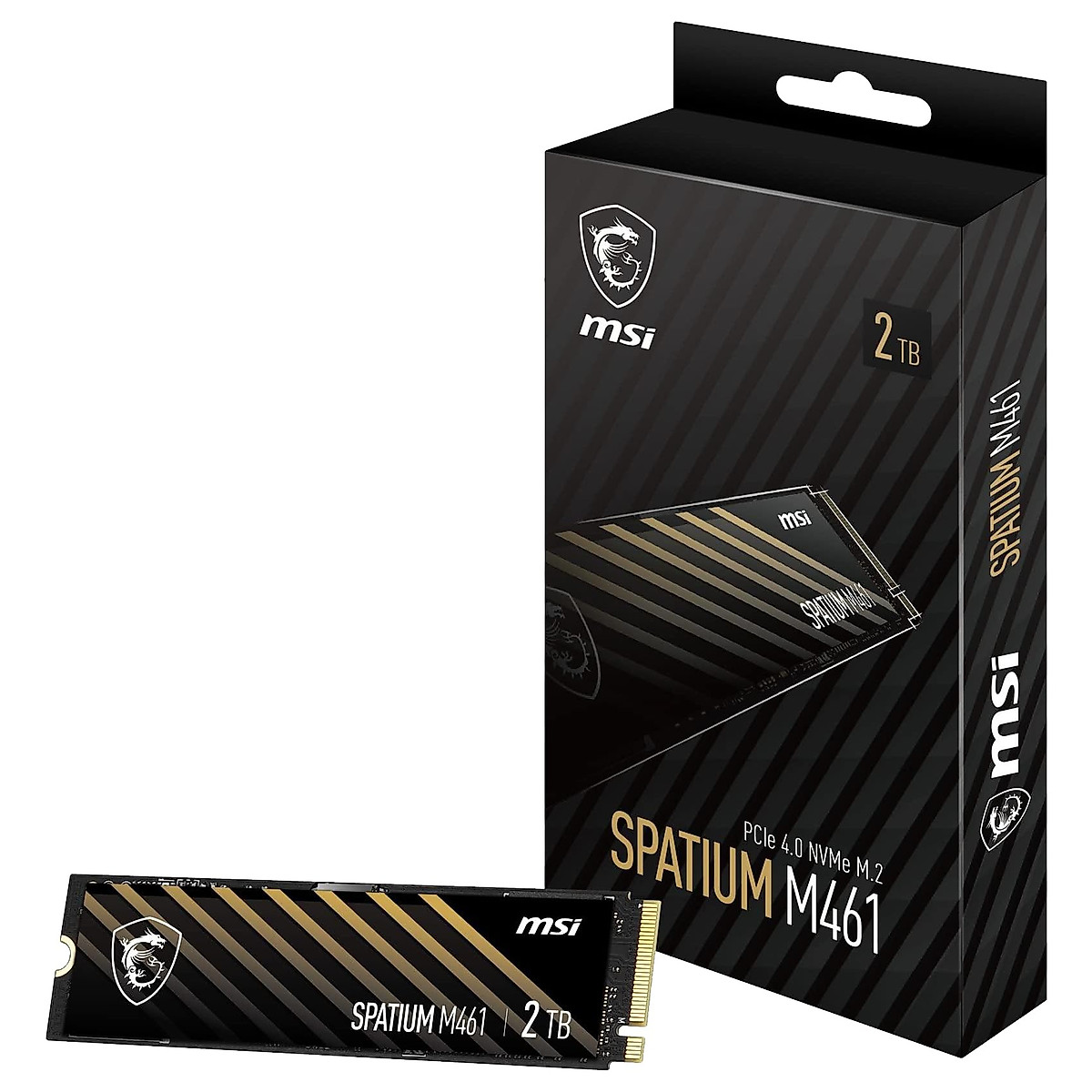 MSI SPATIUM M461 PCIe 4.0 NVMe M.2 2TB Internal SSD PCIe Gen4 NVMe (SPATIUM M461 PCIe 4.0 NVMe M.2 2TB)