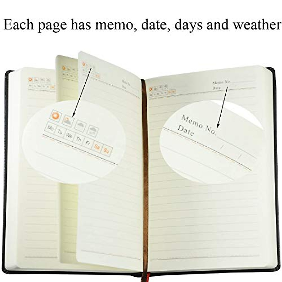 Lemical Thick Leather Journal Notebook 720 Pages Writing Journal Thick Notebook 360 Sheets Lined Paper Journal Notebook Travel Diary Ideal Gift for Anniversary Birthday Holiday Mothers Day