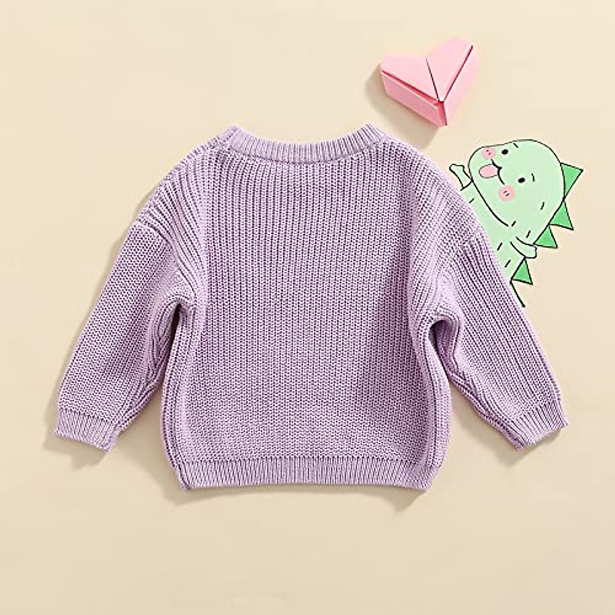 Yony Cles Baby Girls Clothes Fall 3 6 9 12 18 24 Months Toddler Girl Pullover Sweaters 2T 3T 4T 5T Kids Winter Warm Outfits Purple