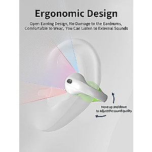 Wireless Ear Clip Headphones - Bluetooth 5.3 Earring Headphones with Mic for iPhone & Android, Open Ear Wireless Earbuds Immersive Superior Sound, 25hrs Playtime Waterproof Sport Earring Earbuds