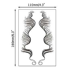 Fake Edges Hair Tattoo Baby Hair Tattoo Stickers - Waterproof Tattoos Body Makeup for Women - Edge Tattoo Fake Edges Curly Hair Salon DIY Hairstyling Hair Stickers Template Makeup Tool (E)