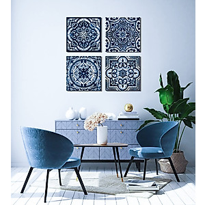 KLAKLA Navy Blue Wall Art - Sturdy Wood Frame Craftsmanship - Versatile Installation for Stylish Decor & Explore Captivating Navy Blue Wall Decor and Canvas Art