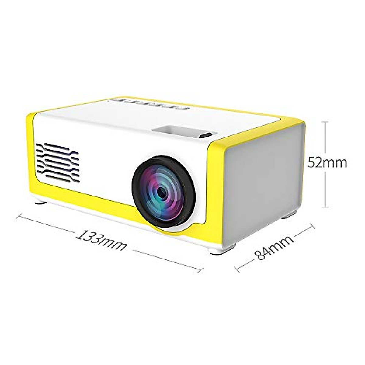 HD Mini Projector 19201080P Support AV USB SD Card USB 1800 Lumens Mini Home Projector Portable Beamer