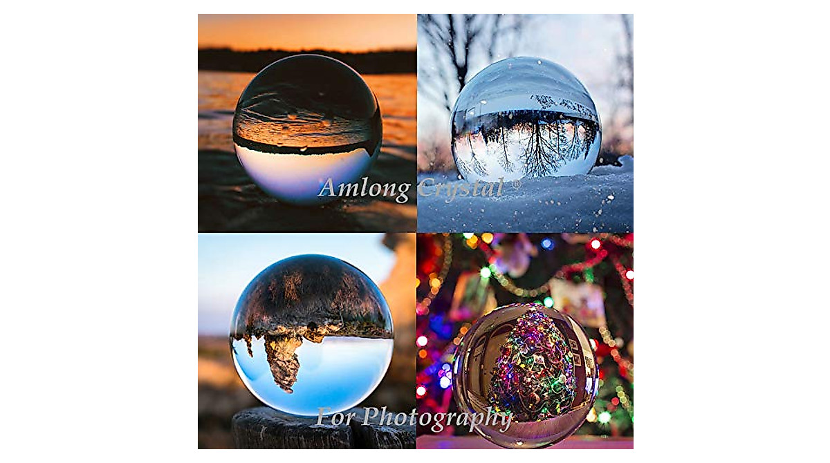 Amlong Crystal 3-Inch Clear Crystal Ball for Photography & Feng Shui