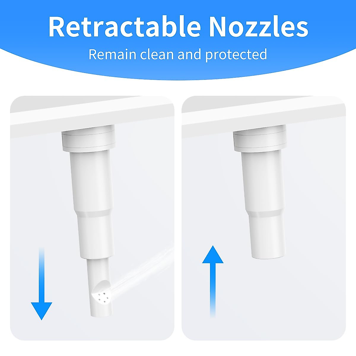 Hot and Cold Bidet Attachment for Toilet, Ultra-Slim Bidet Attachment Warm Water, Non-Electric Adjustable Pressure Self Cleaning Sprayer Nozzle Control for Posterior, Feminine Wash, Easy to Install