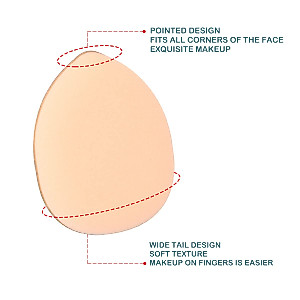 RONG HUA 10 Pieces of Mini Powder Puff Face Triangle Soft Makeup Loose Water Drop Air Cushion Tool Brush Concealer ,10 Piece Set