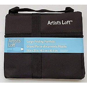 Large Folding Portfolio 19 in. x 25 in. Zippered Heavy Canvas Bag