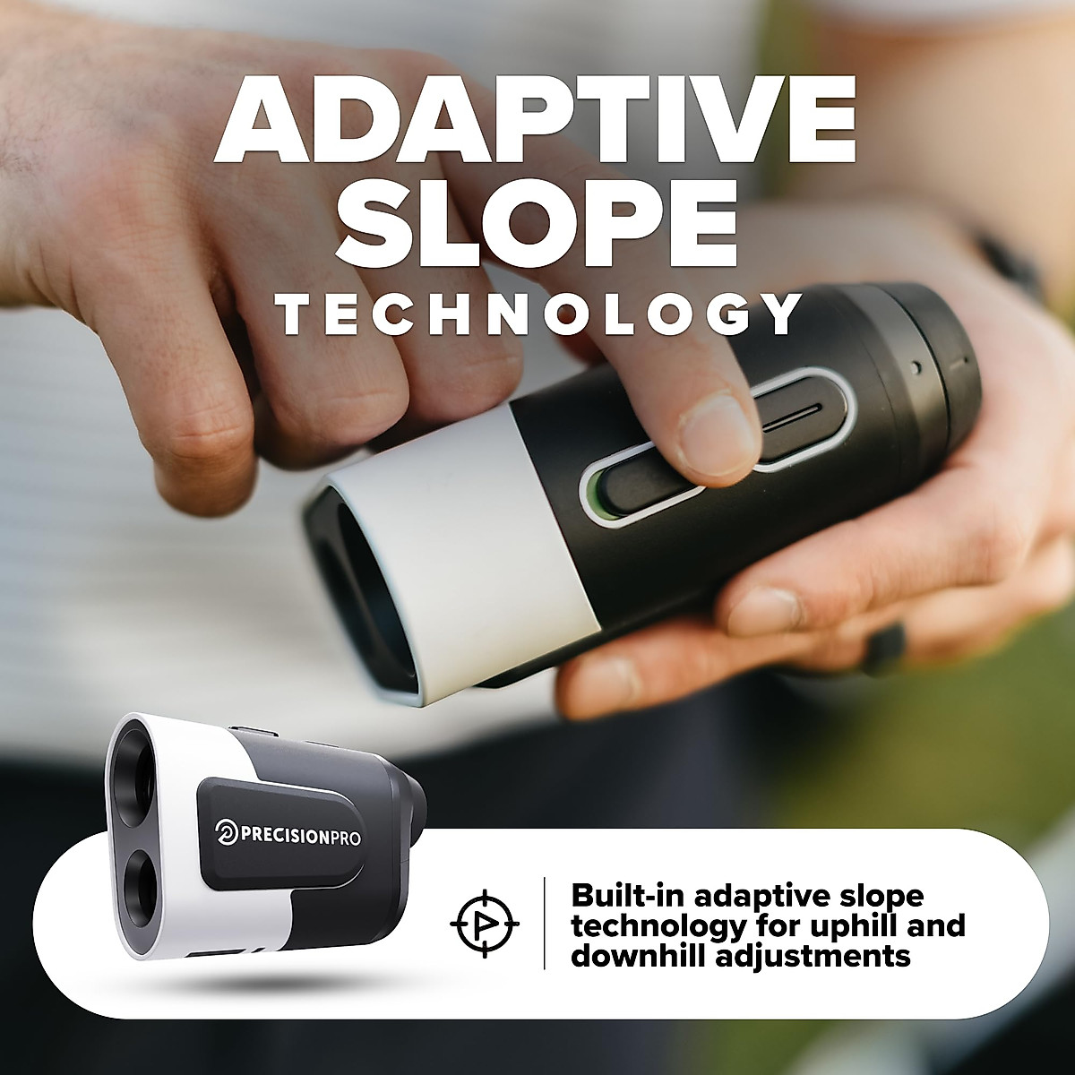 Precision Pro NX9 Golf Rangefinder with Slope Switch- Laser Golf Range Finder Golfing Accessory -Golf Cart Magnet, Slope, 6X, Flag Lock w Pulse, 900+ Yard Range Finder Golf Laser Rangefinder