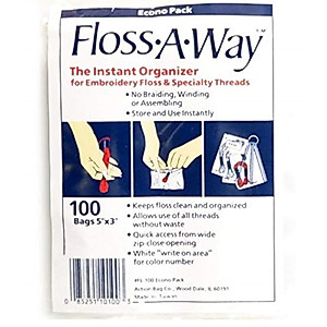 Action Bag Floss A Way Organizer 3 inch x 5 inch 100 Pack FL100 (2-Pack)
