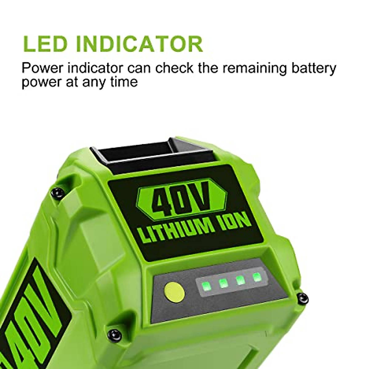 ANTRobut 6.0Ah Replacement Greenworks 40V Battery 29472 29462 for Greenworks 40V G-MAX 29252 20202 22262 25312 25322 20642 22272 27062 2901319 Smart USB 40V Lithium-Ion Battery