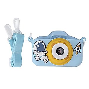 Jopwkuin Kids Camera, HD Digital Camera Timing Video Recording Multi Photo Frame AI Face Recognition 20MP for Boys and Girls Gift (Blue)